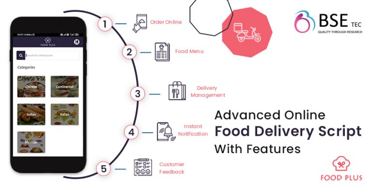 Advanced online food delivery script with features | BSEtec